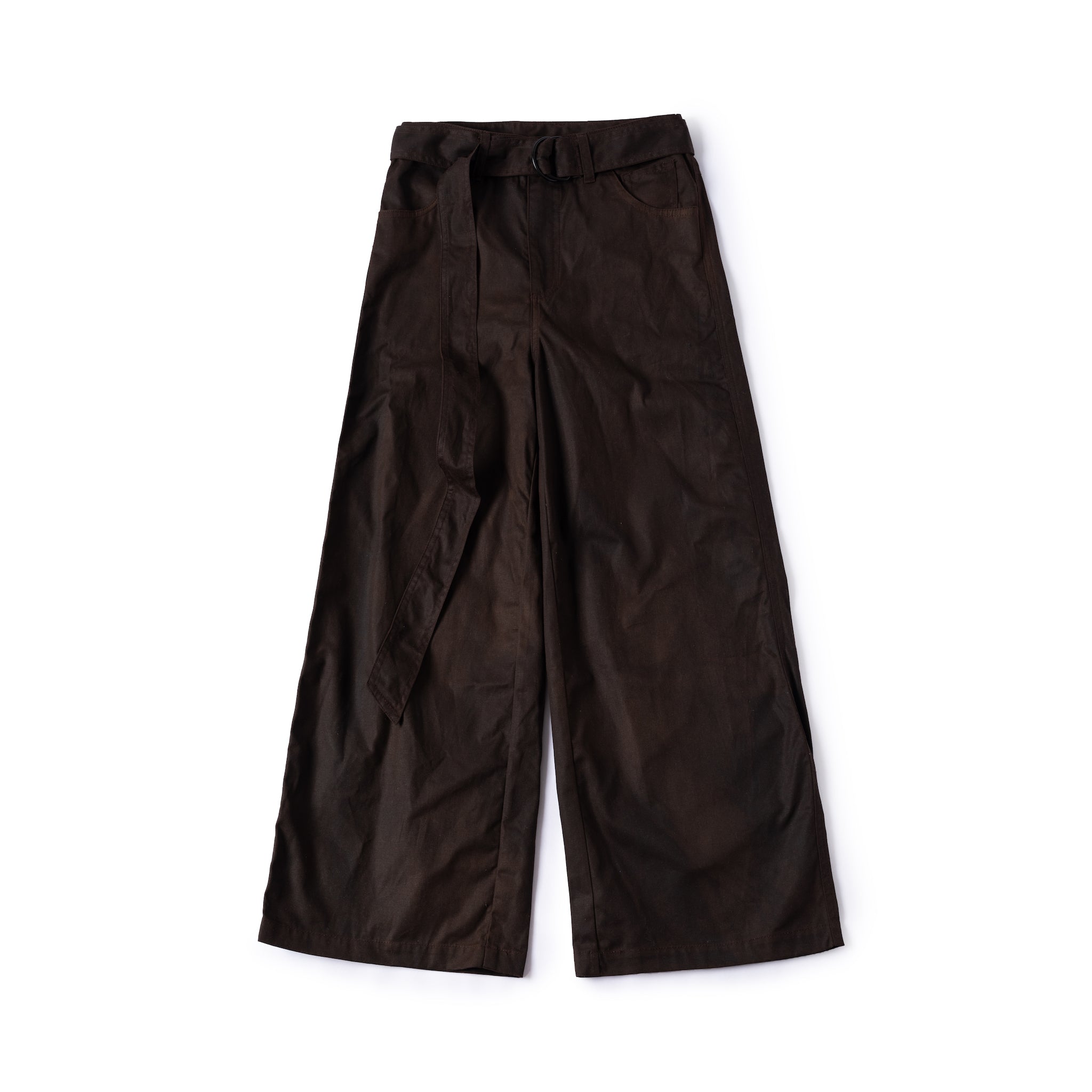 Wide Leg Pants - Waxed Brown – FRIED RICE SHOP