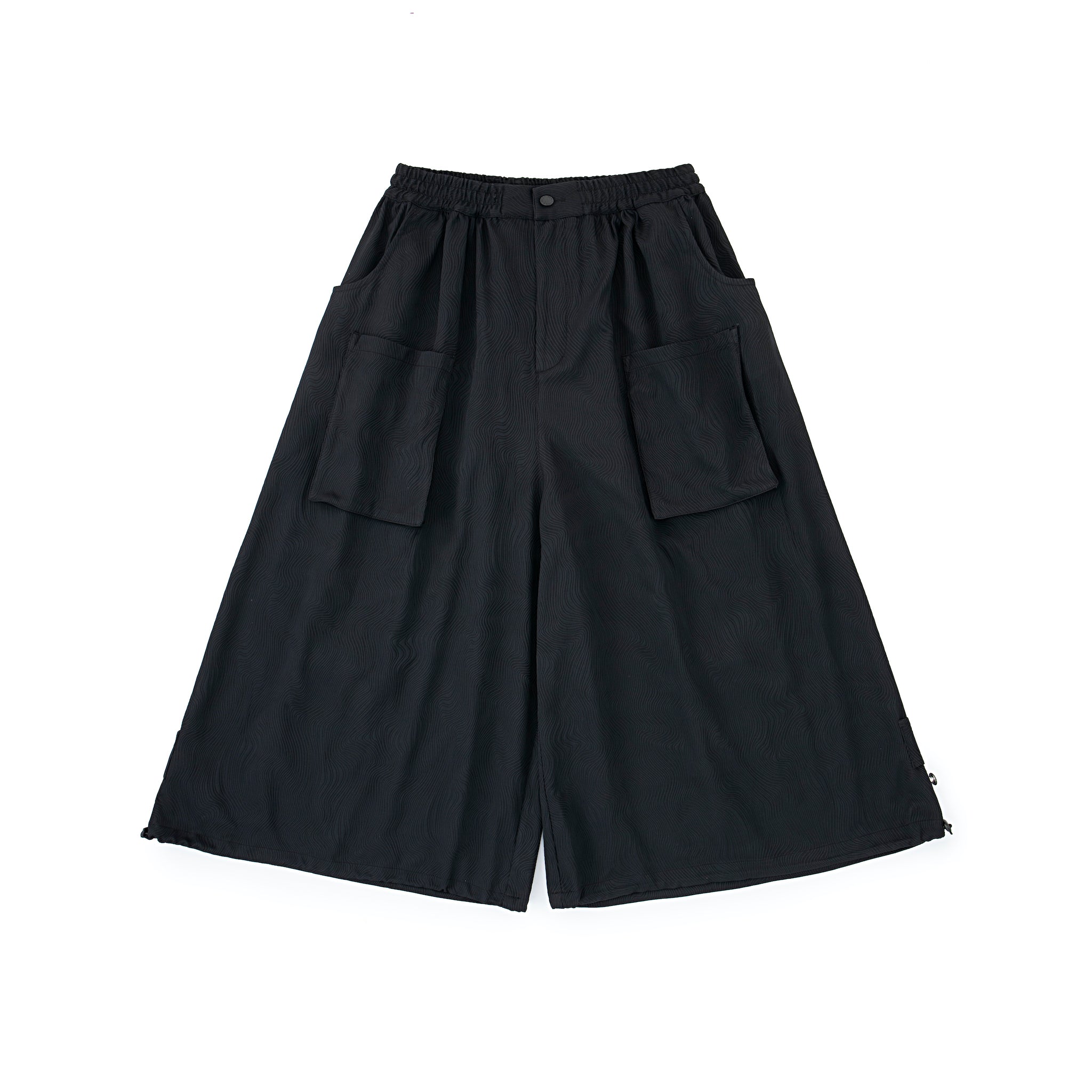 Wide Leg Yemi Pants - Topographical Black – FRIED RICE SHOP
